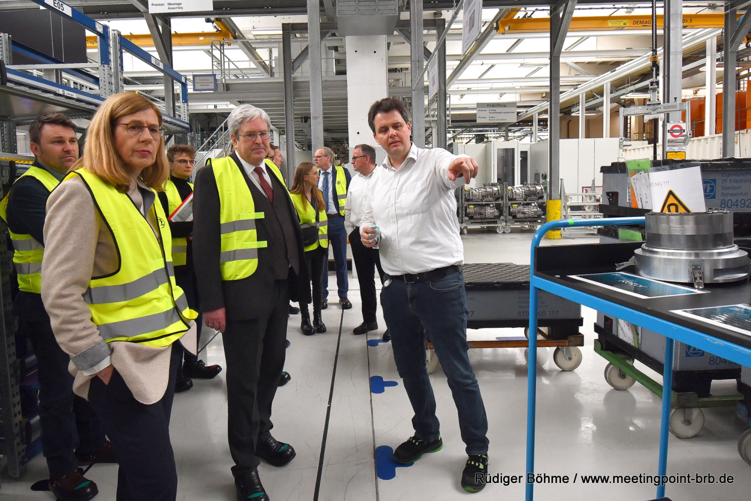 Brandenburgs Wirtschaftsminister und IG-Metall-Gewerkschafter besuchten ...