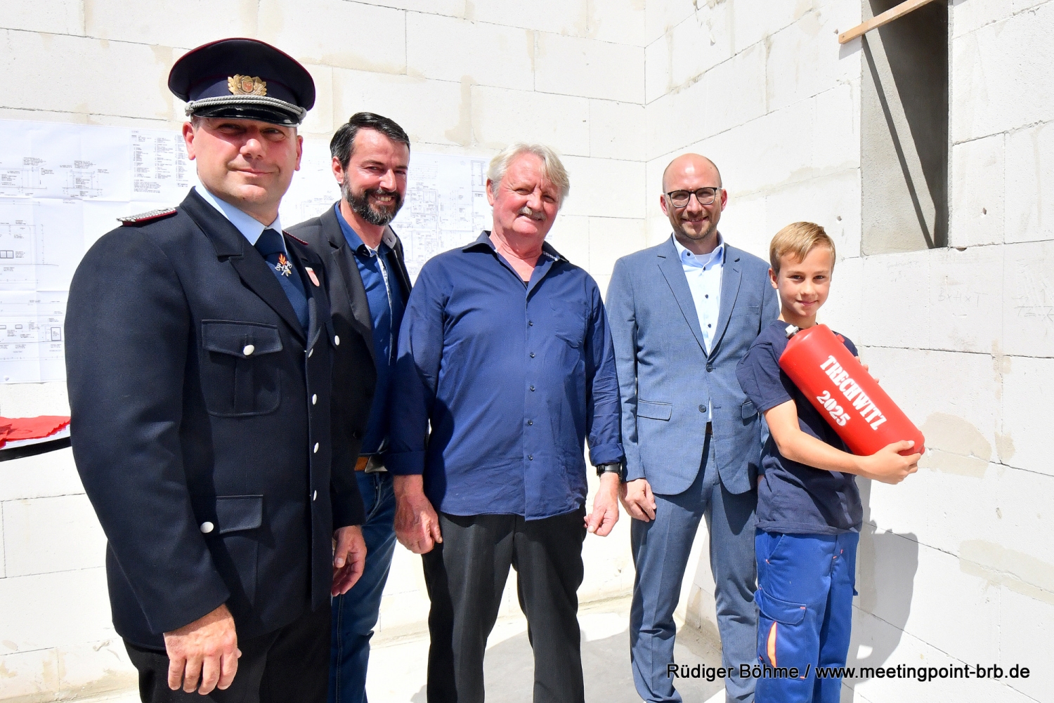 Trechwitz: Grundsteinlegung für das neue Feuerwehr-Gerätehaus