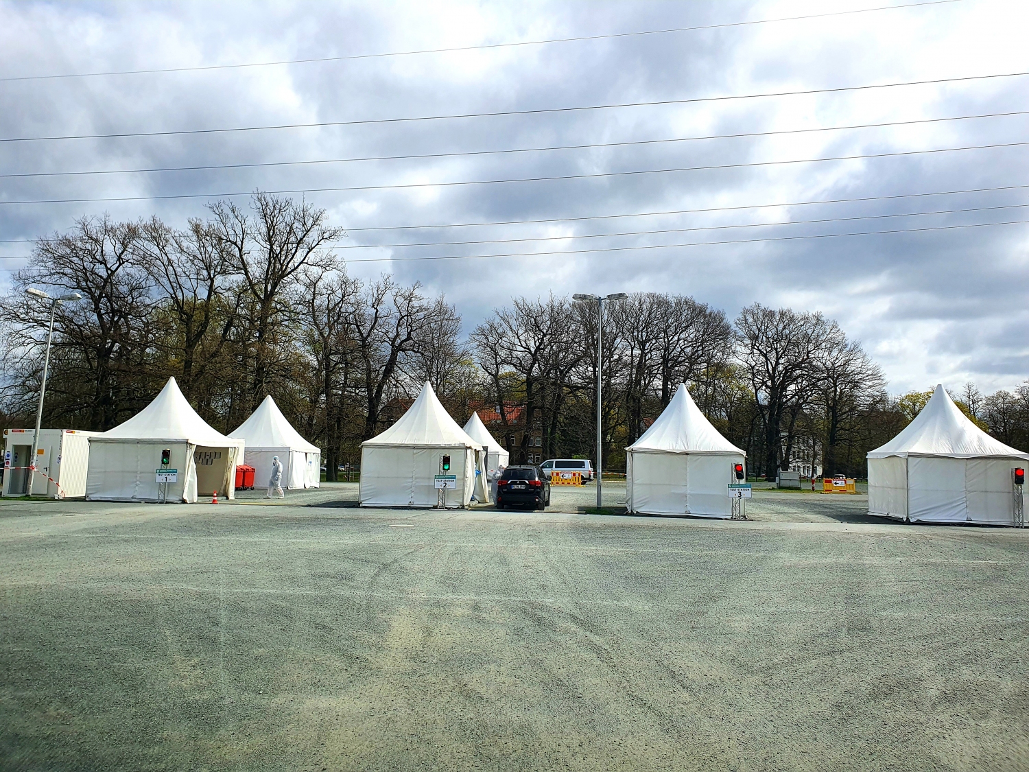 Corona-Schnelltest-Drive-in Burg