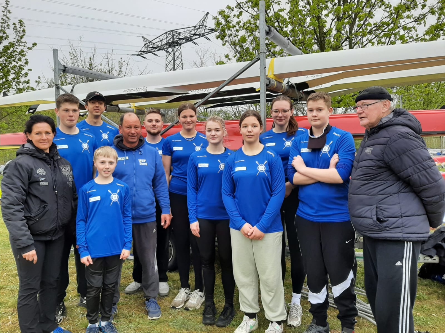 1. Regattateilnahme 2023 der Burger Ruderer in Zschornewitz