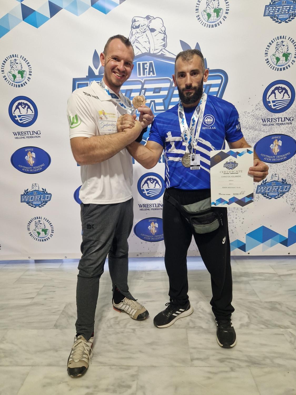 Armwrestling Weltmeisterschaft - Bronze für Matthias Schlitte