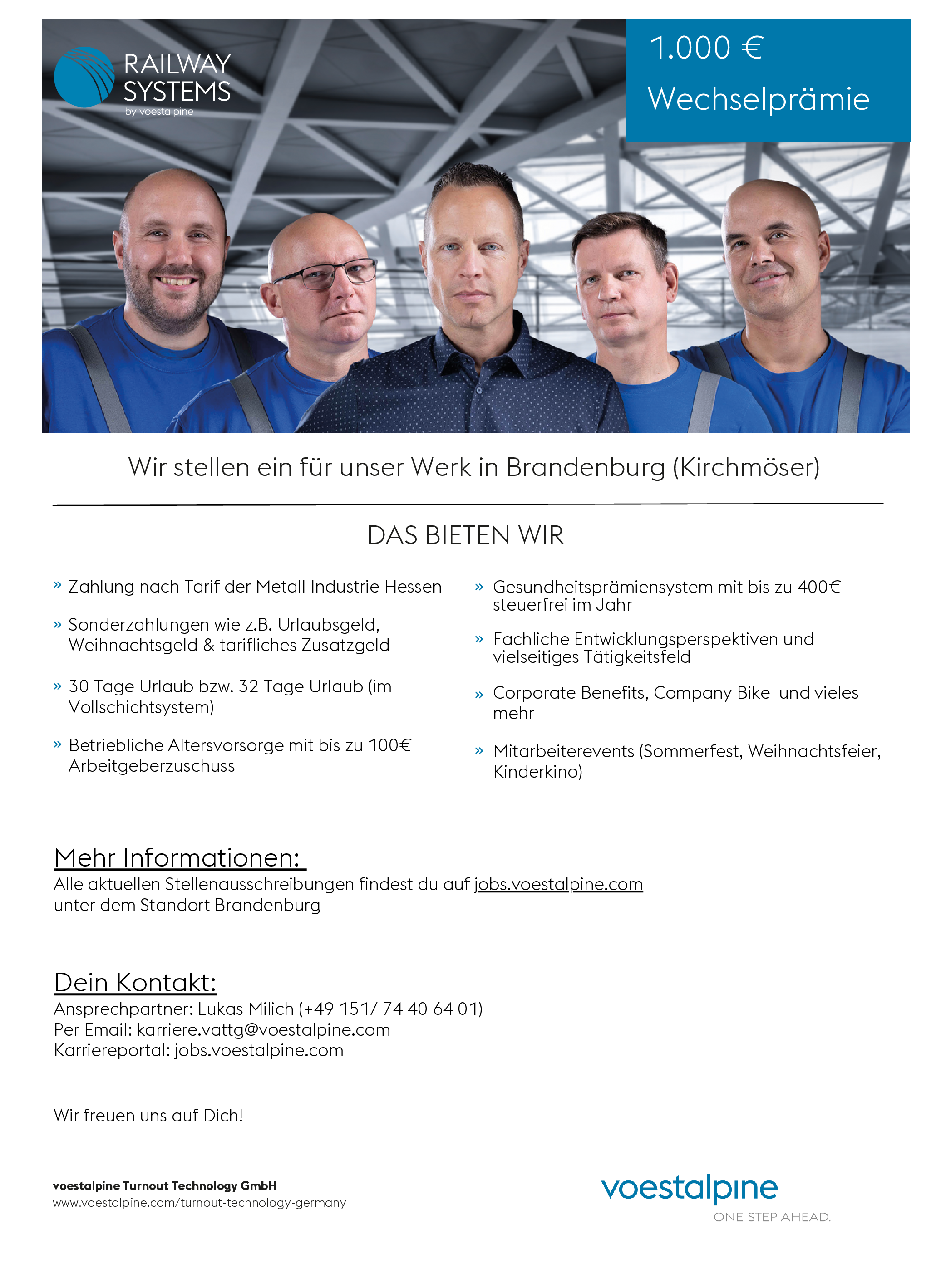 voestalpine Turnout Technology Germany: Wir suchen Sie (m/w/d)