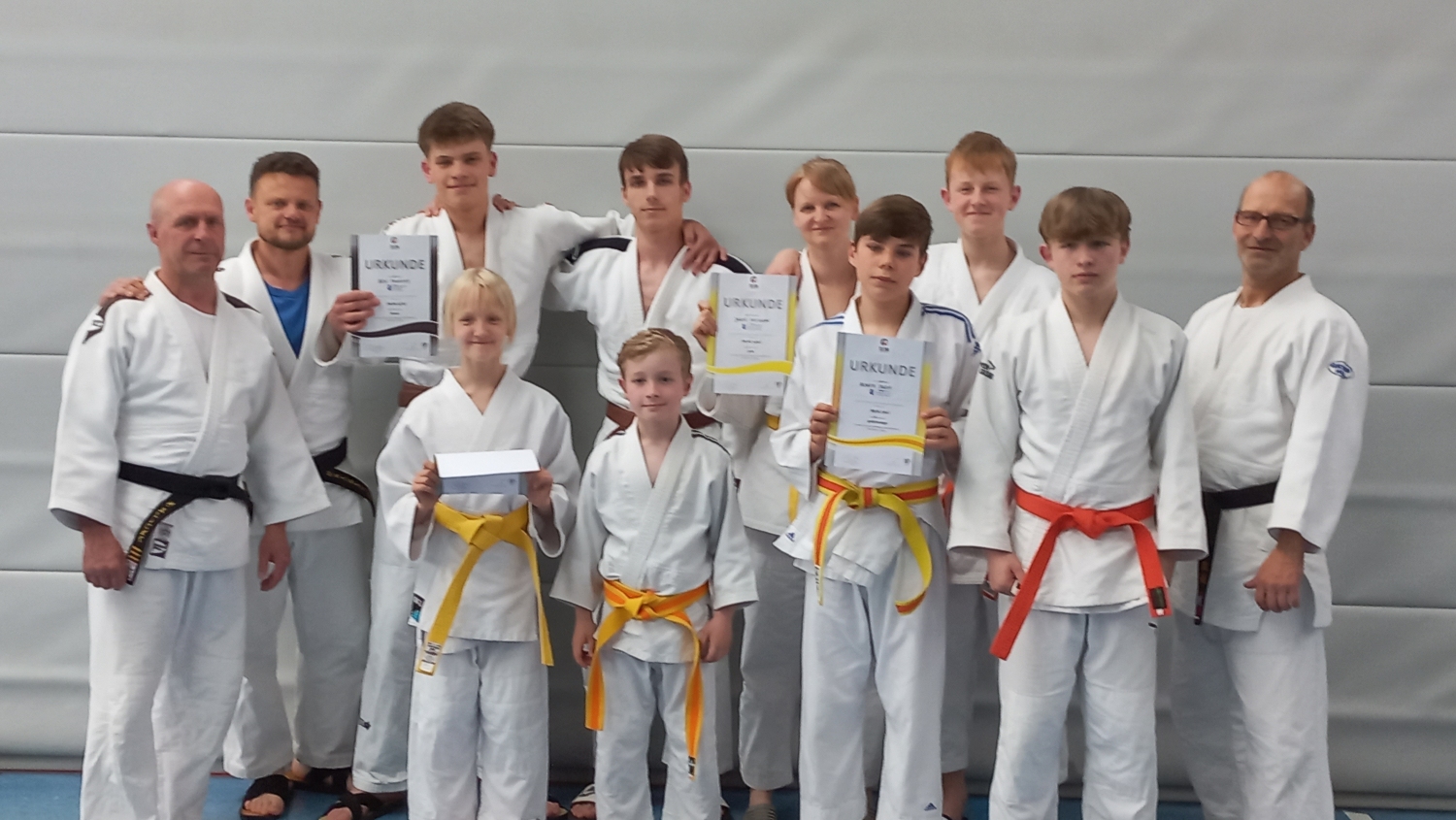 Gürtelprüfung bei den Judokas von Blau – Weiß Gerwisch