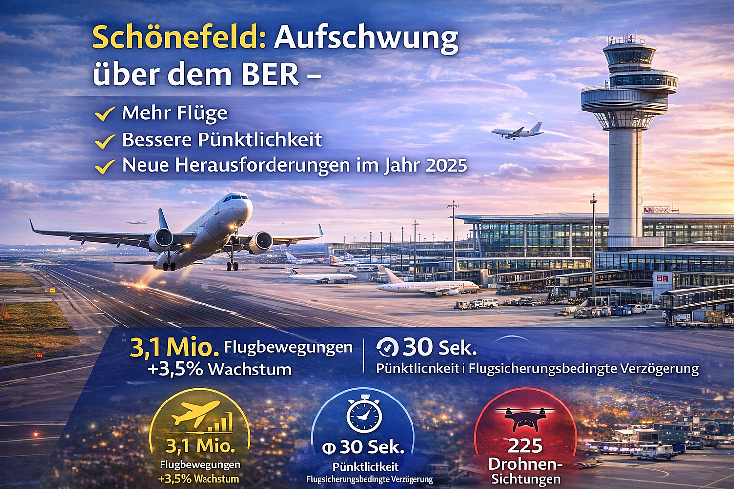 Schönefeld: Aufschwung über dem BER – mehr Flüge, bessere Pünktlichkeit ...